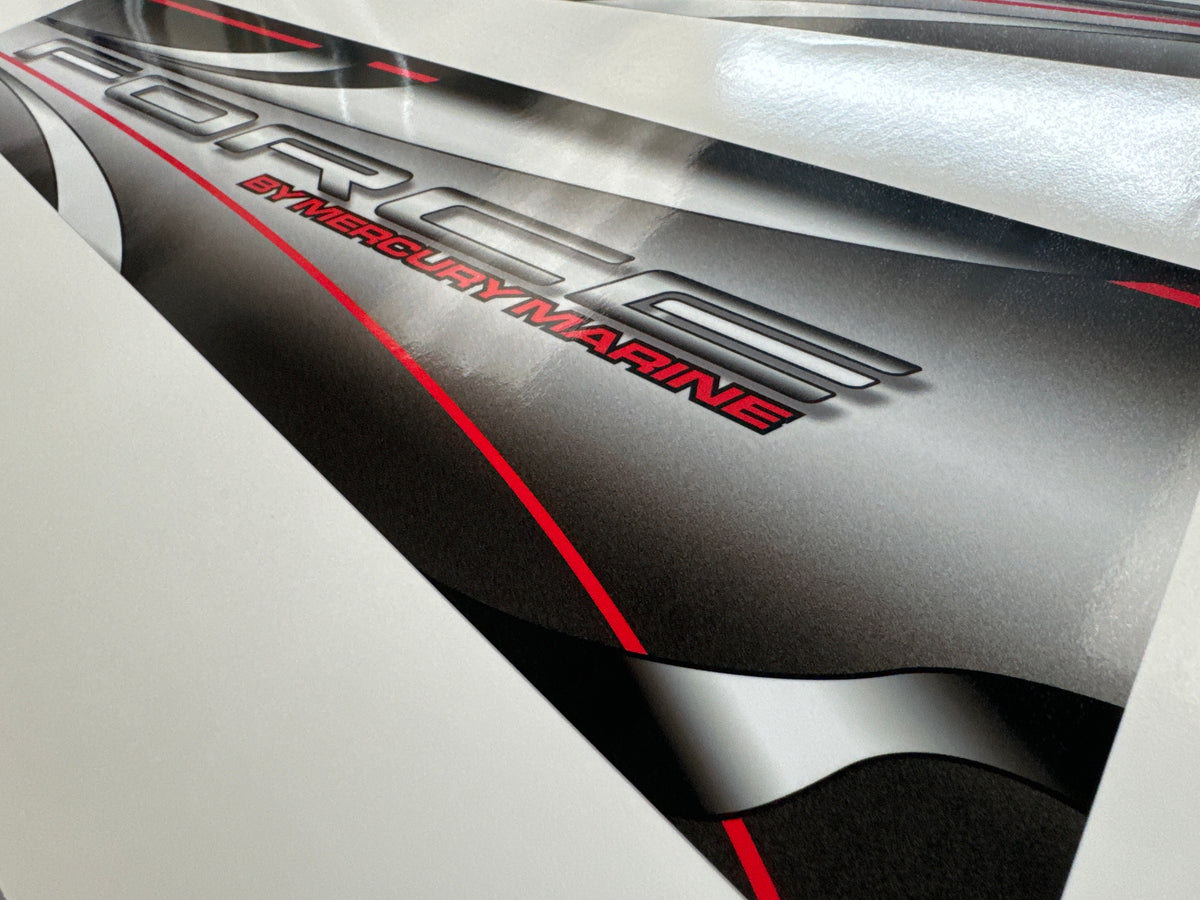Mercury Force 40hp outboard decals/sticker kit - fades style– Outboard ...