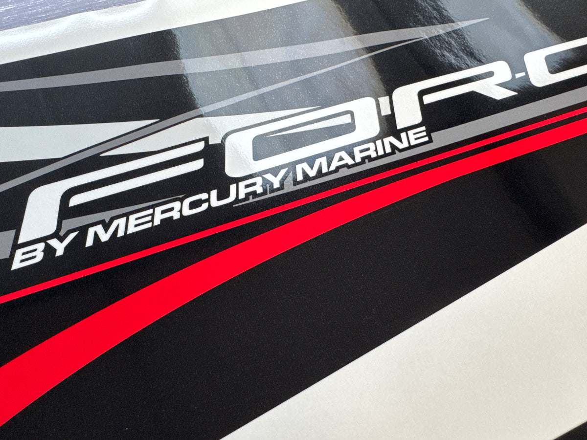Mercury Force 70hp outboard decals/sticker kit - black design– Outboard ...