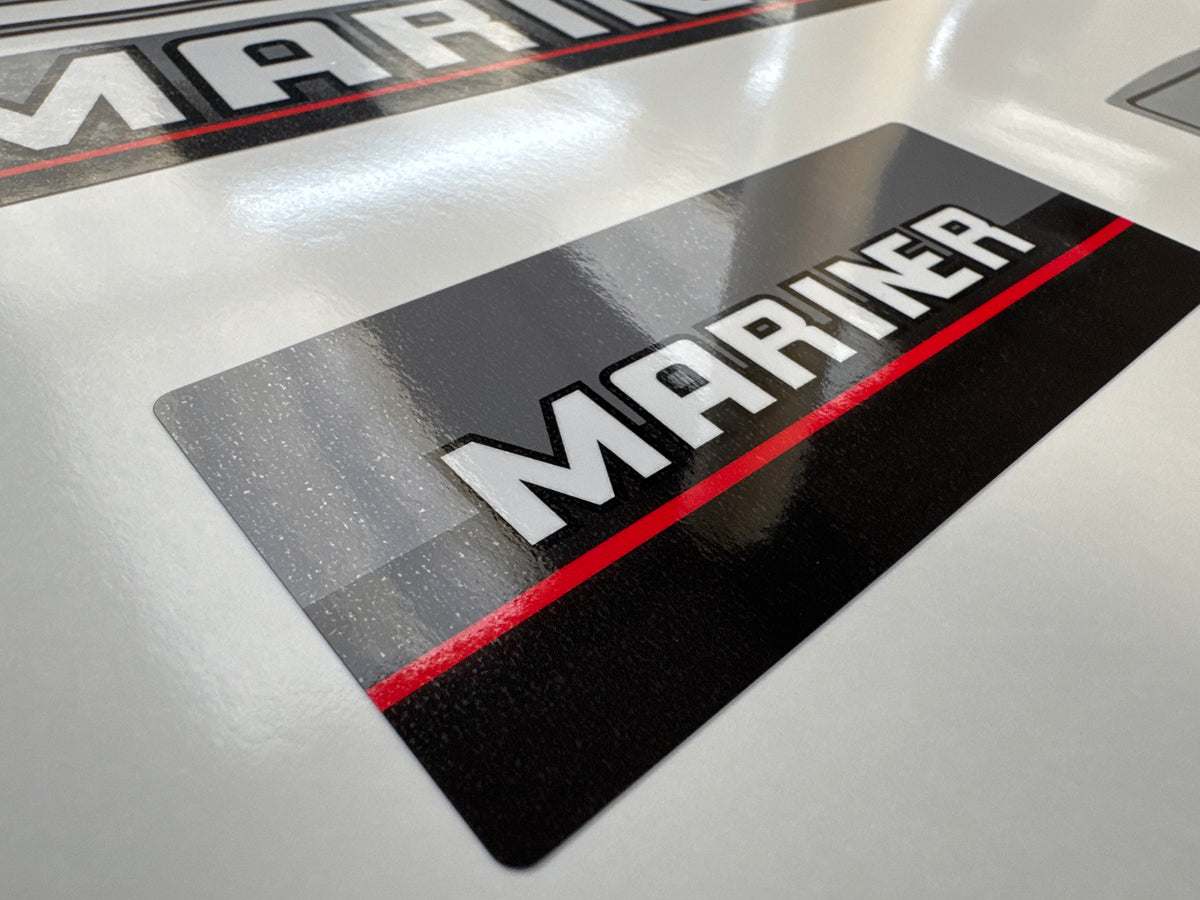Mariner 75hp 2 stroke clamshell outboard decals/sticker kit– Outboard ...