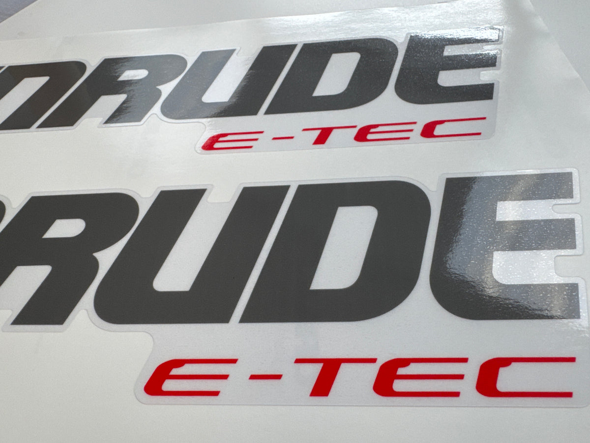 Evinrude 150hp ETEC / E-TEC outboard engine decals - 2015 60º small bl ...