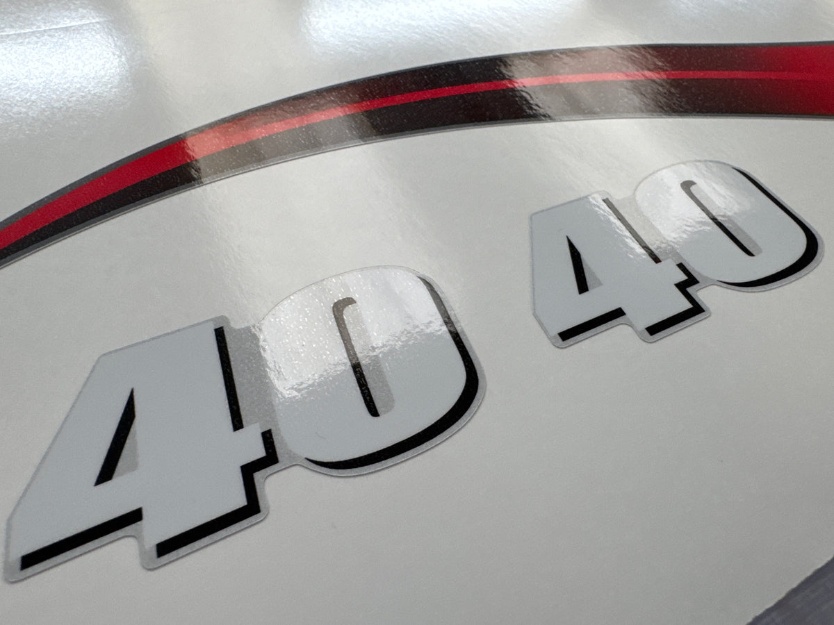 Mariner 40hp 2 stroke outboard sticker/decal kit– Outboard Graphics