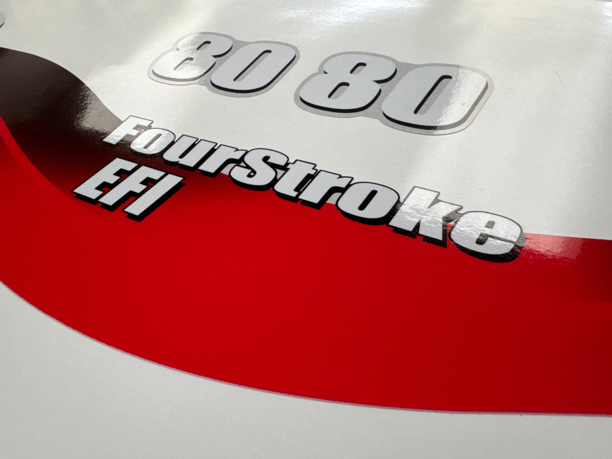 Mariner 80hp 4 stroke EFI outboard decals/sticker kit– Outboard Graphics