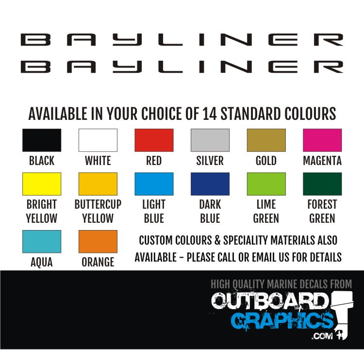 Pair of 710mm (28 inch) Bayliner sticker/decals (extended design ...