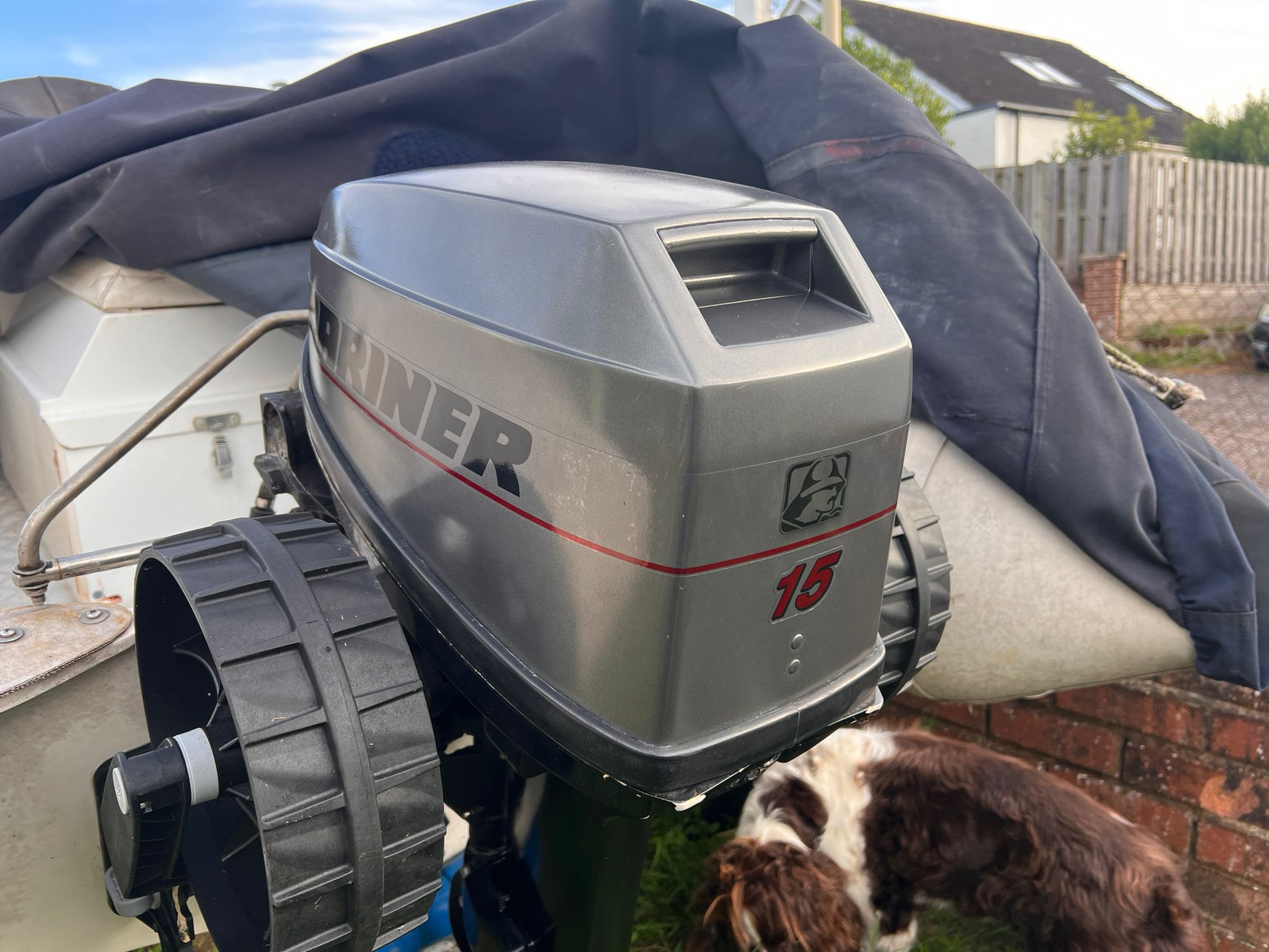 Mariner 15hp two stroke (2001) outboard engine decals/sticker kit ...