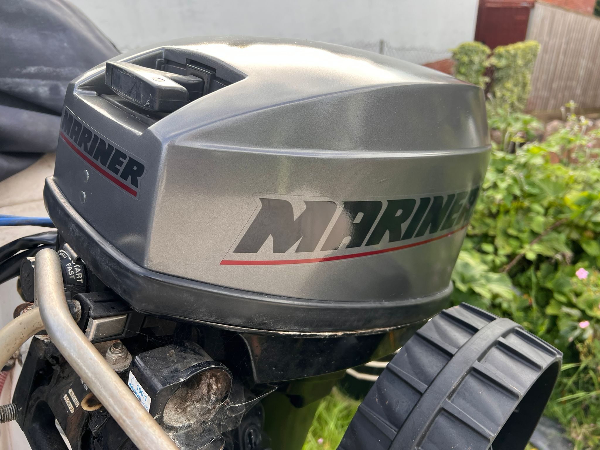 Mariner 15hp two stroke (2001) outboard engine decals/sticker kit ...