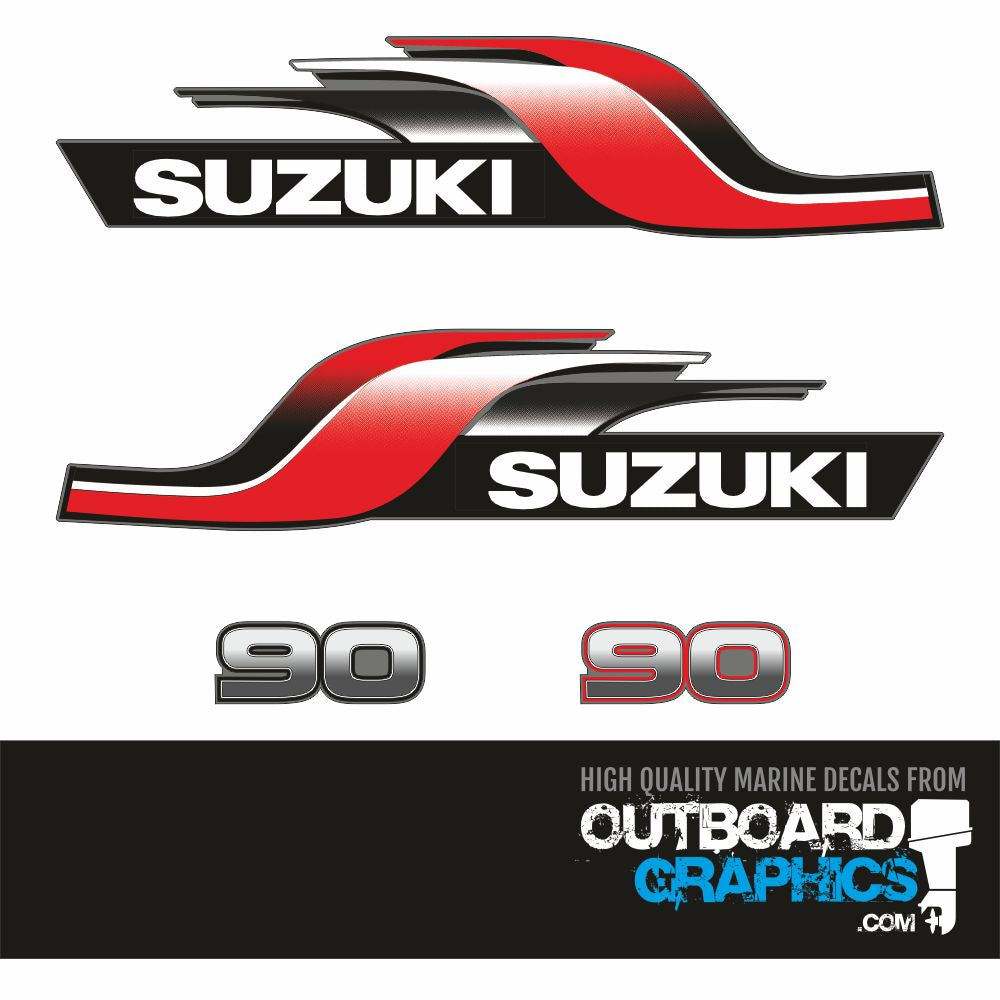 Suzuki DT90 90hp 2 stroke (1997) outboard engine decals/sticker kit ...