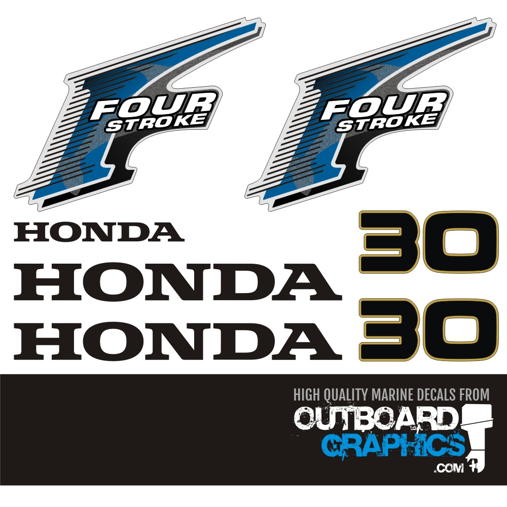 Honda BF30 30hp 4 stroke outboard engine decals/sticker kit– Outboard ...