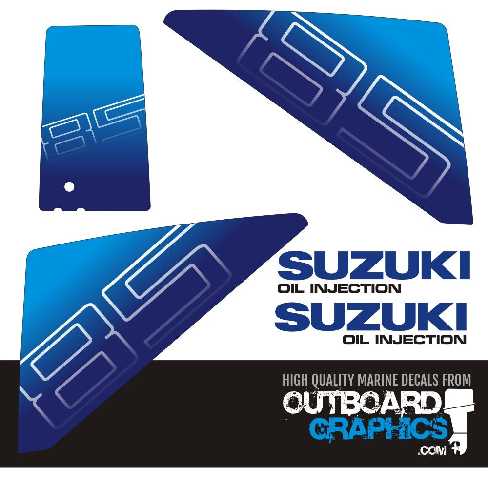 Suzuki DT85 85hp two stroke outboard engine decals/sticker kit ...