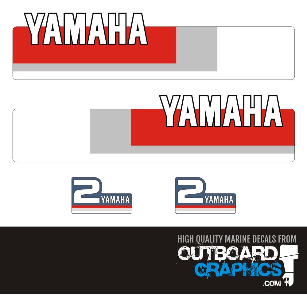 Yamaha 2hp two stroke outboard engine decals/sticker kit– Outboard Graphics