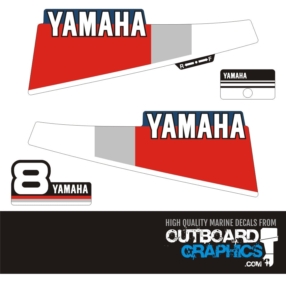 Yamaha 8hp 2 stroke outboard engine decals/sticker kit– Outboard Graphics