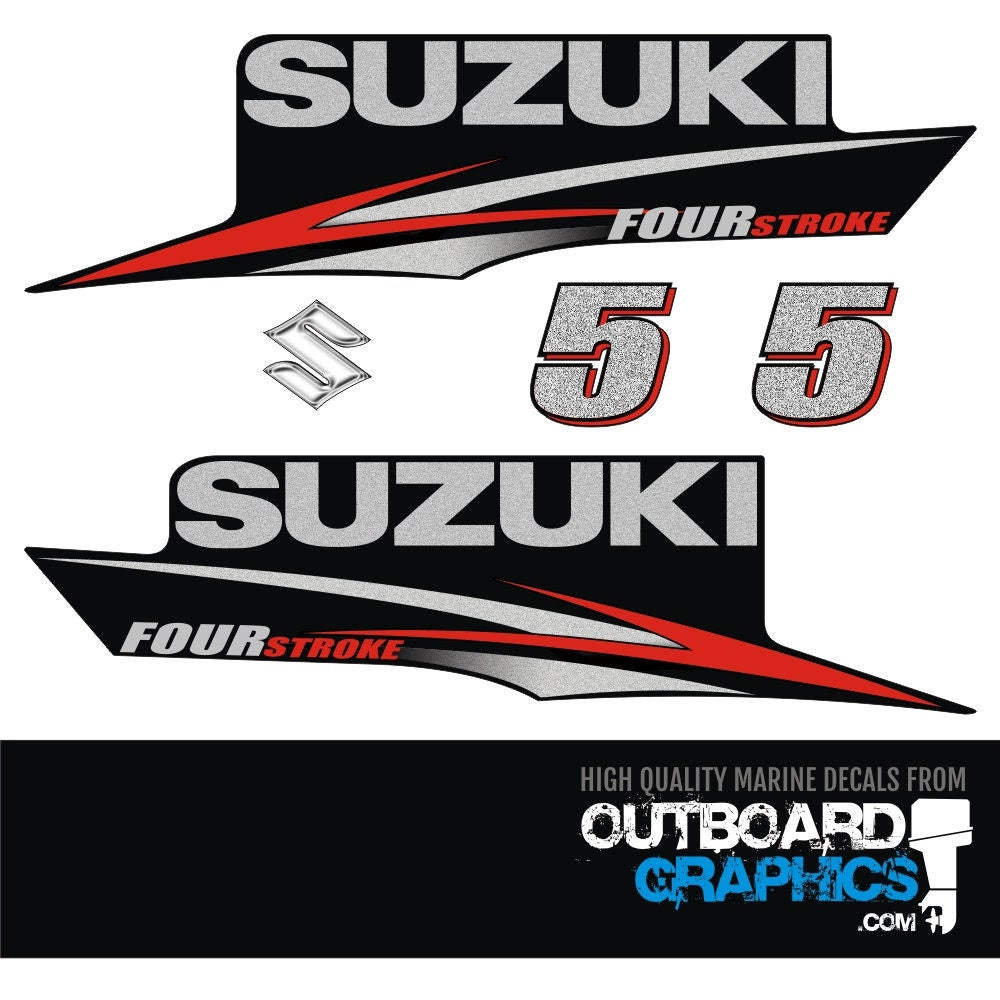 Suzuki DF5 5hp four stroke outboard engine decals/sticker kit - post 2 ...