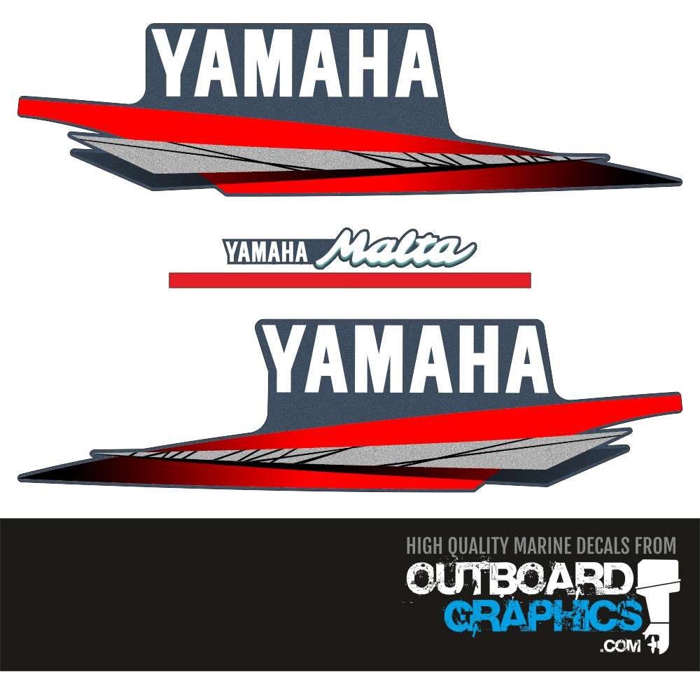 Yamaha 3hp Malta outboard engine decals/sticker kit– Outboard Graphics