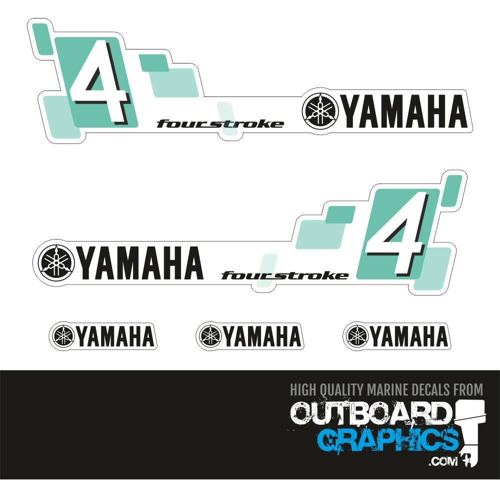Yamaha 4hp 4 stroke (2011) outboard decals/sticker kit– Outboard Graphics