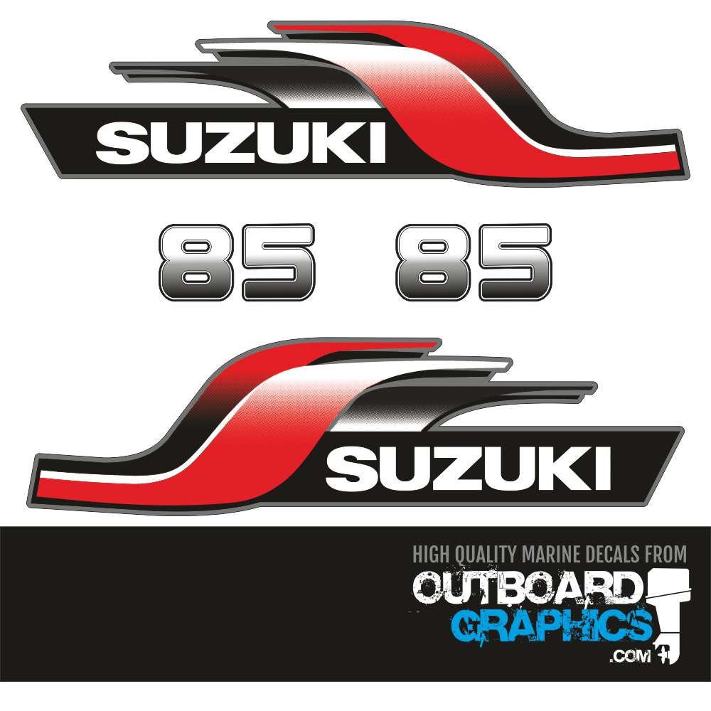 Suzuki DT85 85hp 2 stroke (1997) outboard engine decals/sticker kit ...