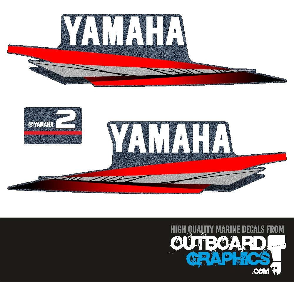 Yamaha 2hp 2 stroke outboard engine decals/sticker kit– Outboard Graphics