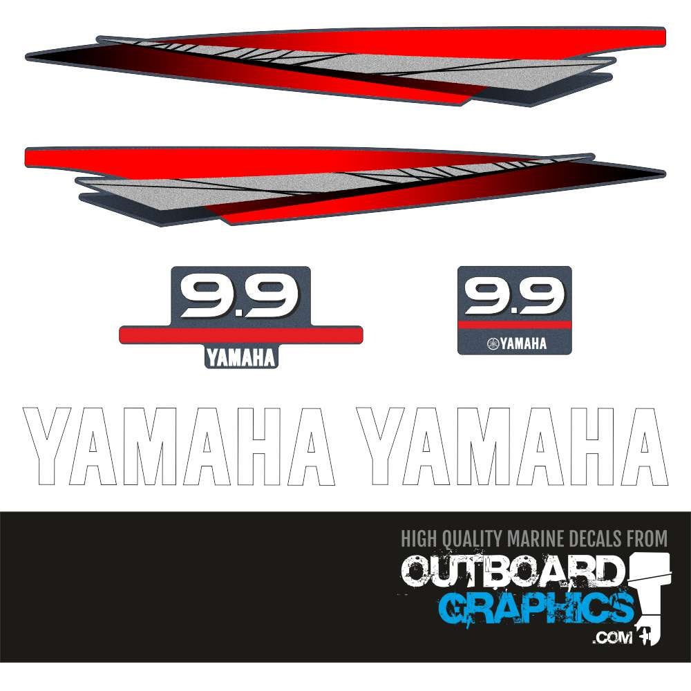 Yamaha 9.9hp 2 stroke outboard engine decals/sticker kit– Outboard Graphics